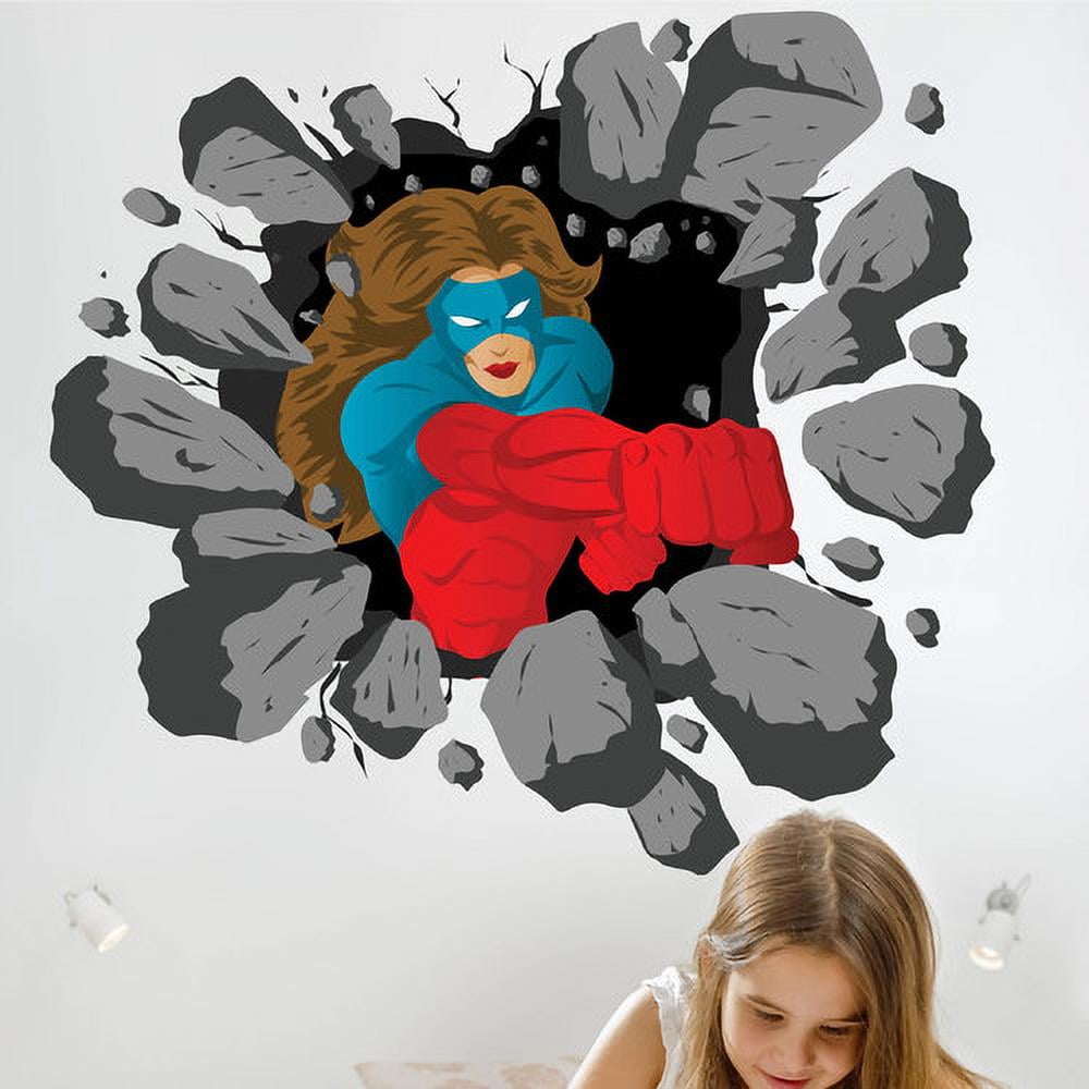 Wallhogs Winn Lady Hero Busting Out Cutout Wall Decal - Walmart.com