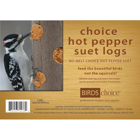 Birds Choice Hot Pepper Suet Logs 3oz.-4-Pack | Walmart Canada