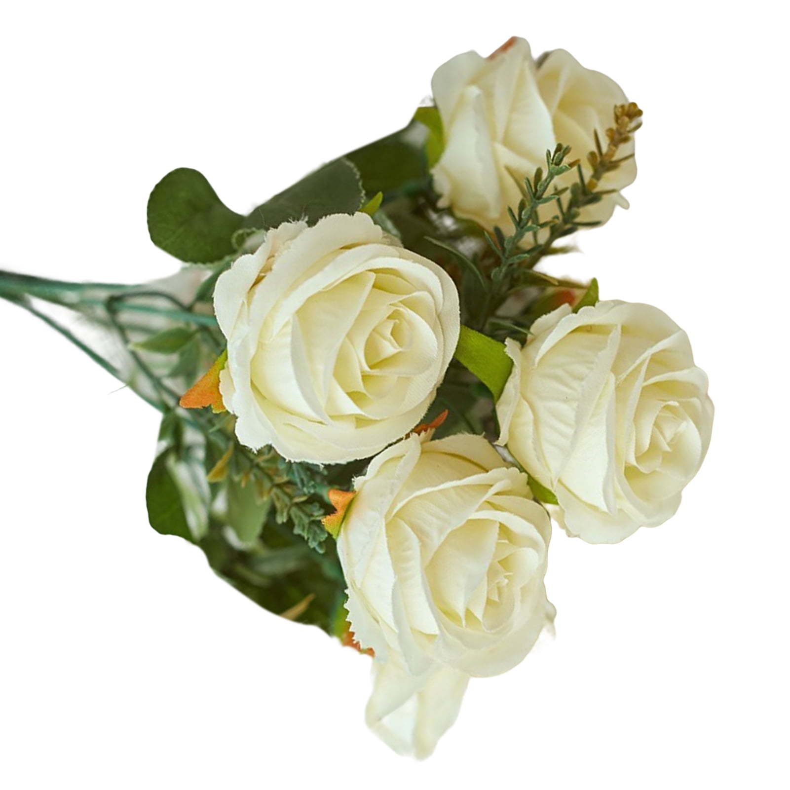 Artificial Roses Flowers Arrangement Silk Bouquet for Home Office ...