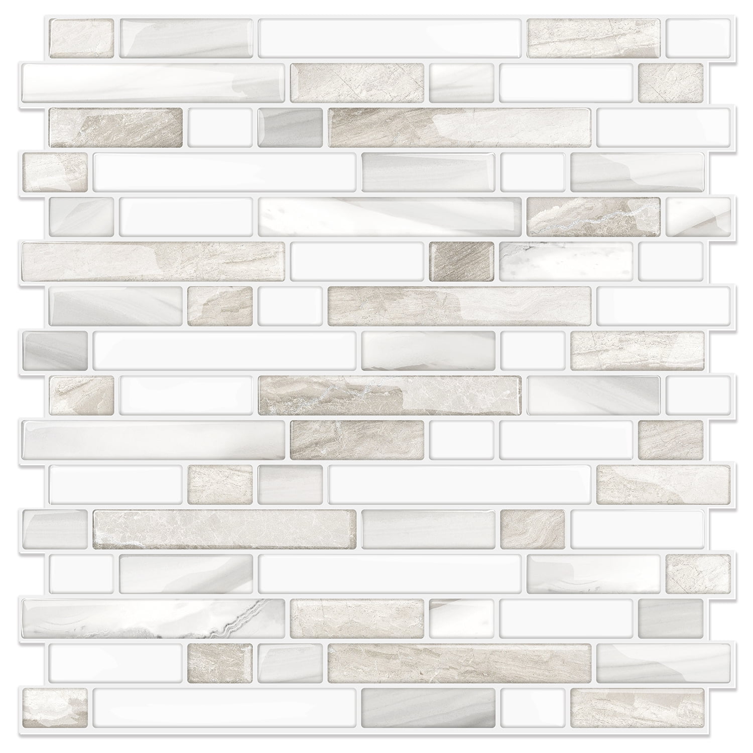 STICKGOO Thicker Design Peel and Stick Backsplash Tile, 12”×12” Self ...
