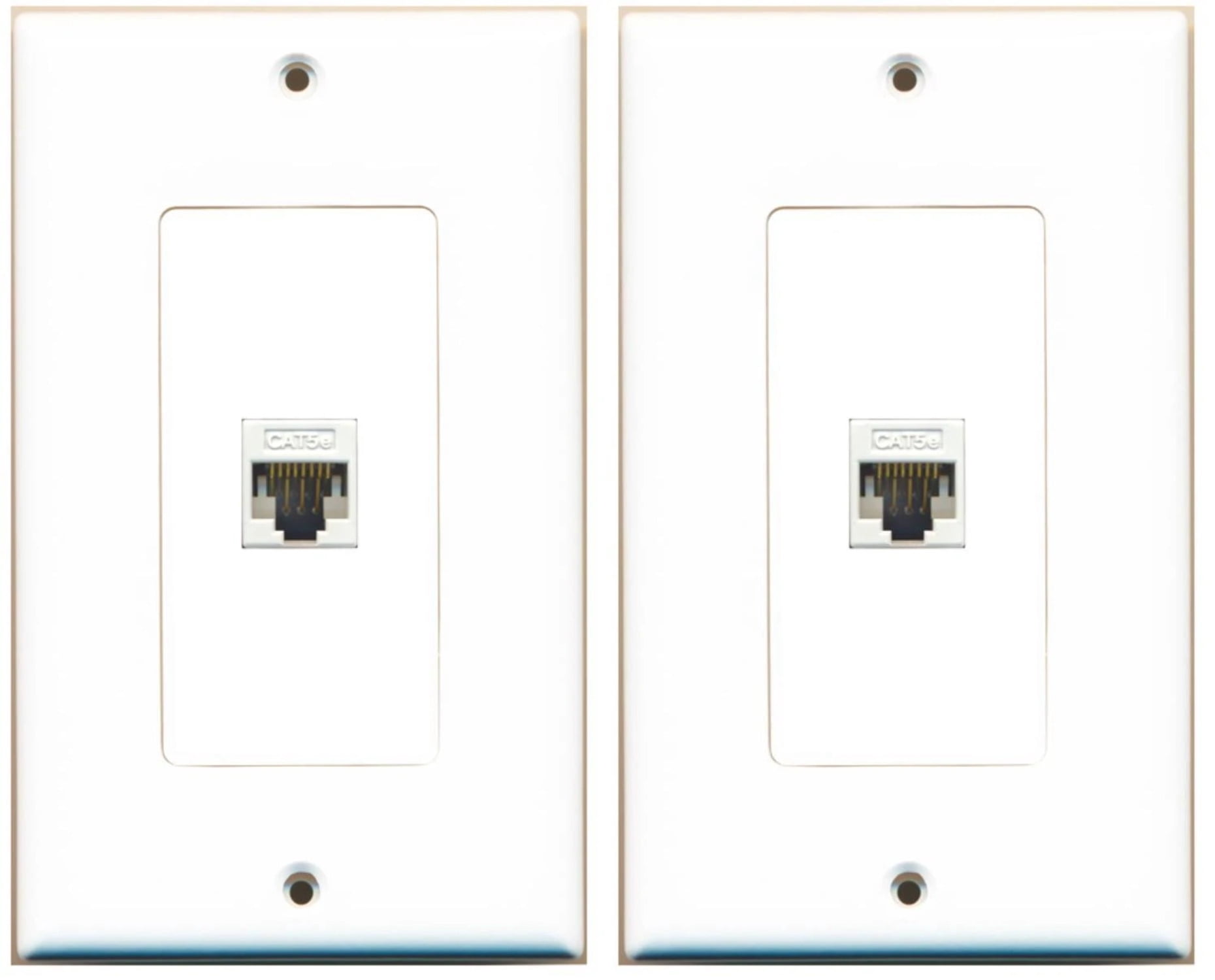 Ultra Spec Cables 1 Port Cat6 Wall Plate - 2 Pack - Walmart.com