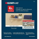 Closetmaid 4ft Multi-Purpose Storage Vinyl Coated Wire Shelf Kit, White ...