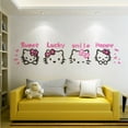 DIY Assemble Cartoon Wall Sticker Crystal 3D Cute Cat Wall Sticker ...
