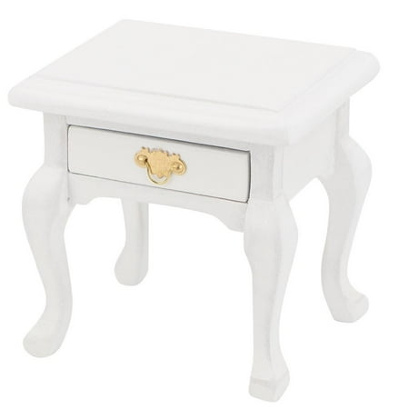 Peahefy 1/12 Doll House Wooden Furniture Miniature Vintage White ...