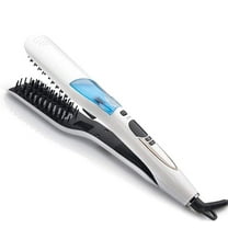 Professional Steam Hair Straightener Brush - Electric Ceramic Hair Iron ...