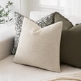 20x20 Inch Decorative Pillow Covers for Couch Bed Set of 2 Textured ...