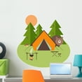 Forest Camping Wall Mural by Wallmonkeys Peel and Stick Graphic (24 in ...
