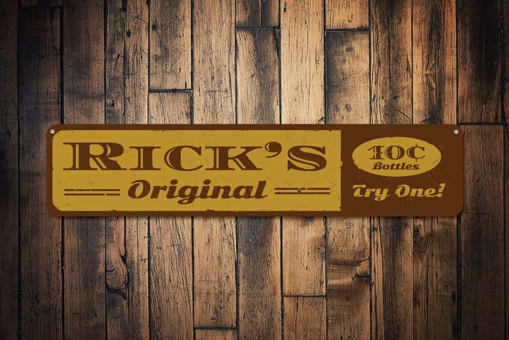 (Metal de aluminio) Letrero de cerveza original Letrero con nombre de ...