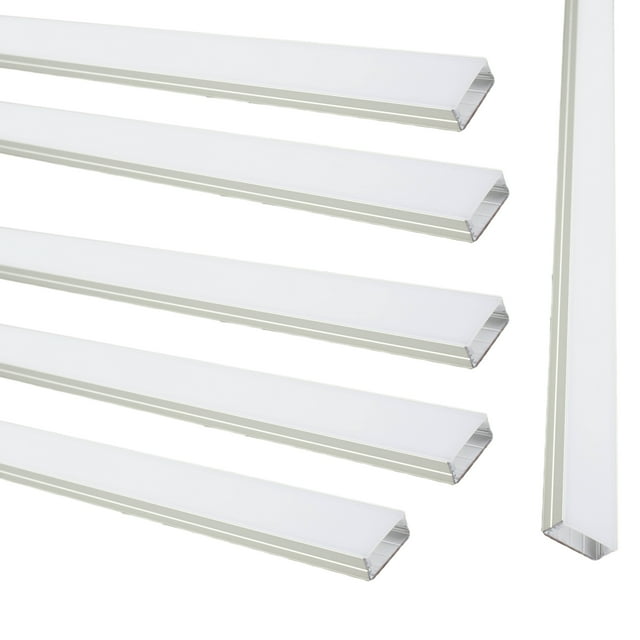 6 Pack Aluminum Channel Extra Wide U Shape Diffuser 3.3ft for LED Strip ...