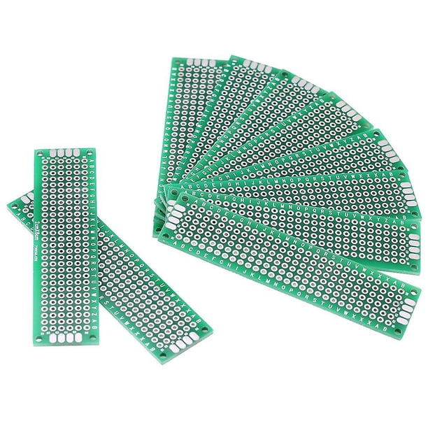 Prototype Double Sided Printed Circuit Board,akozon 10 Pieces 2cm X 8cm ...