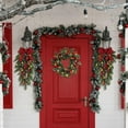 3 Pcs Pre Lit Christmas Swags Door Decoration Set Include Christmas ...