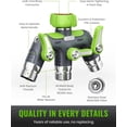 3 Way Hose Splitter, 100% Metal Heavy Duty Garden Hose Splitter With 1. ...