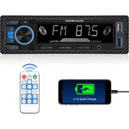 Single Din Mechless AM-FM-USB-Aux-Remote & Bluetooth - Walmart.com