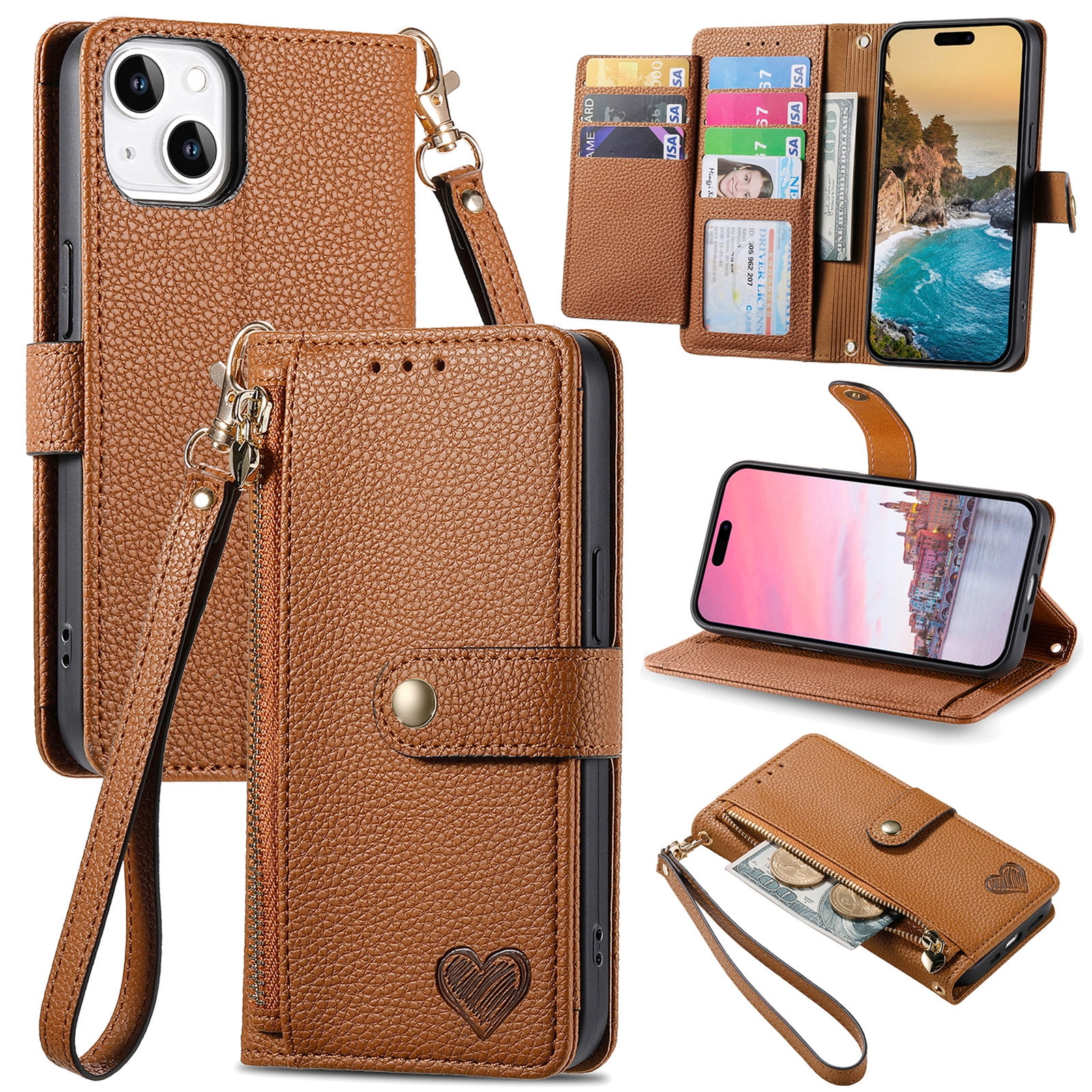 Click here for Feishell For Iphone 15 Case rfid Blocking Wallet C... prices