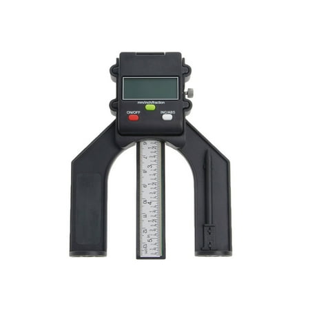 Unatoiry Digital Depth Gauge Practical Readable Tread Depth Ruler with ...