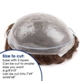 Brown Human Hair Men's Hairpiece 0.08mm Thin Skin Toupee Double Knots ...