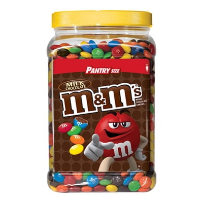 M&M's Plain 62oz Original Bulk Chocolate Candy Jar Bag M&Ms - Walmart.com