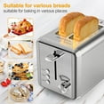 WHALL 2 Slice Toaster - Stainless Steel Toaster with Wide Slot, 6 Shade ...