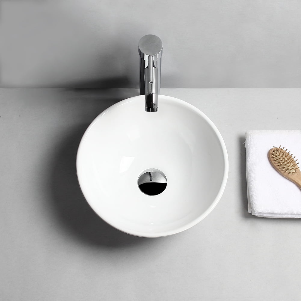 Buy EBTOOLS Wash Basin, White Wash Basin,Bowl Shape Bathroom Ceramic ...