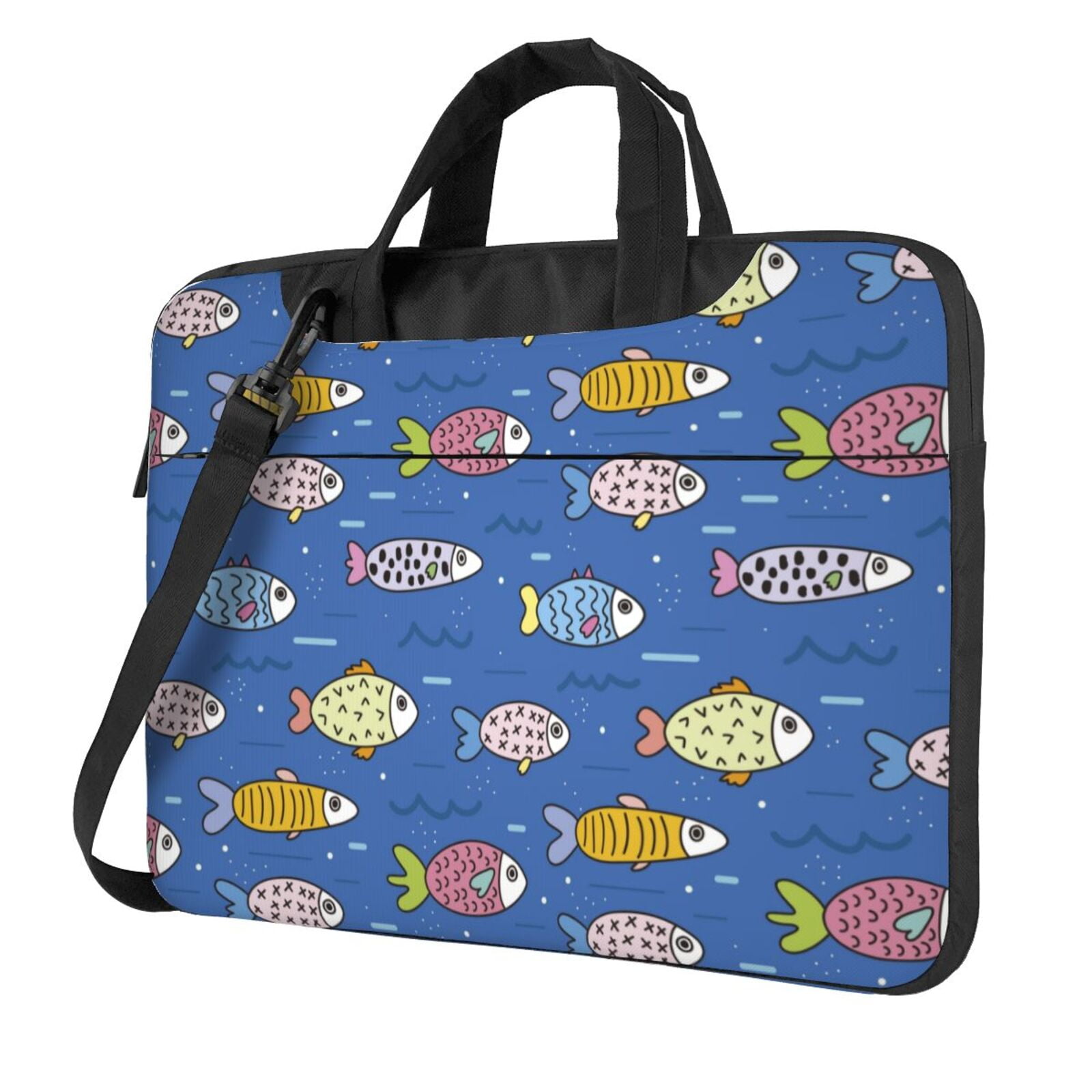 Ocean & Fish Doodles Laptop Bag, 15.6 inch Laptop or Tablet, Business ...
