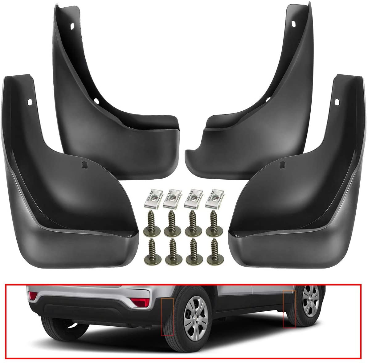A-Premium Splash Guards Mud Flaps Compatible with Chevrolet Trax 2015 ...