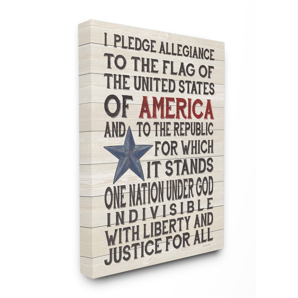 The Stupell Home Decor Pledge of Allegiance Stars and Stripes Americana ...