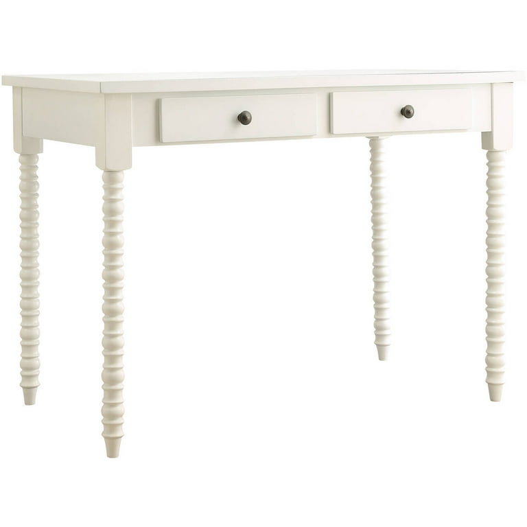 Chelsea Lane Writing Desk with Helix Legs Multiple Colors White