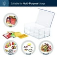 RoyalHouse BPA Free Acrylic Tea Box Organizer, Tea Bag Holder with 6 ...