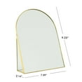 Arched Gold Metal 9.5" Decorative Slanted Tabletop Mirror - Walmart.com