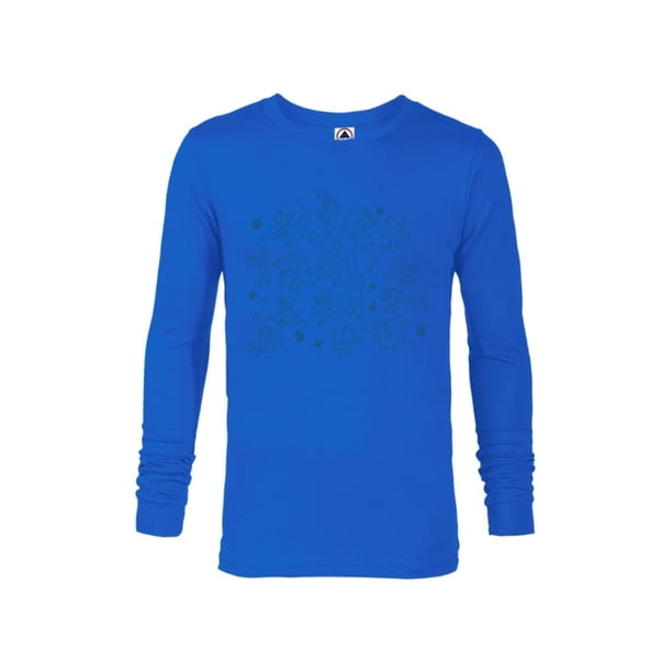 Disney Dogs Paw Prints - Long Sleeve T-Shirt for Men - Customized-Royal ...