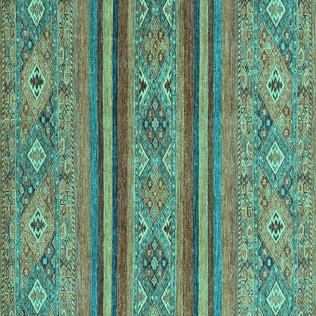 Ahgly Company Indoor Square Abstract Turquoise Blue Modern Area Rugs, 8 ...