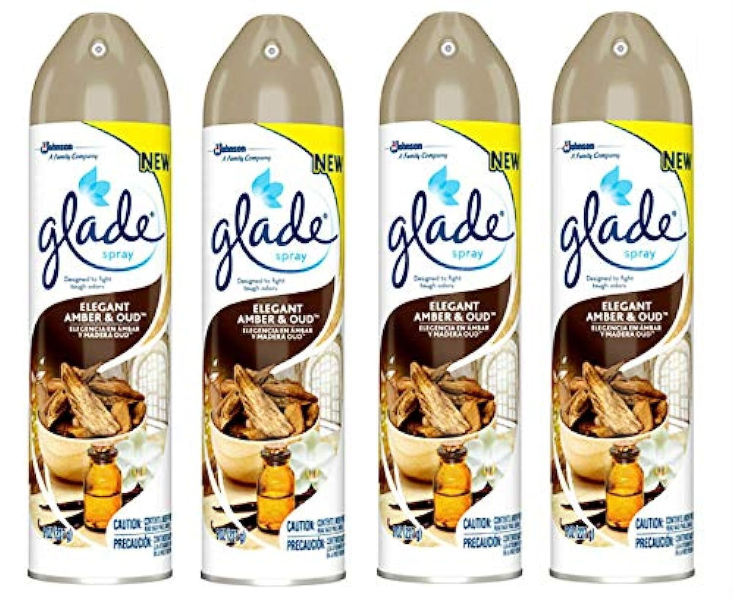 Ambientador Glade Elegant Amber & Oud, 240 ml, paquete de 4 | Bodega ...