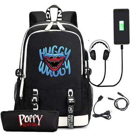 Poppy Playtime Student Three-piece School Bag Bobbi Playtime Charging ...
