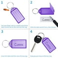 16 Pack Plastic Key Tags, Key Labels with Ring and Label Window, 8 ...