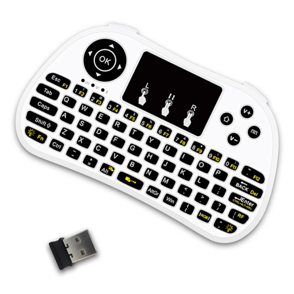 P9 2.4G RF Wireless Keyboard Flash Blacklit Keyboard w/ Touchpad Mouse ...