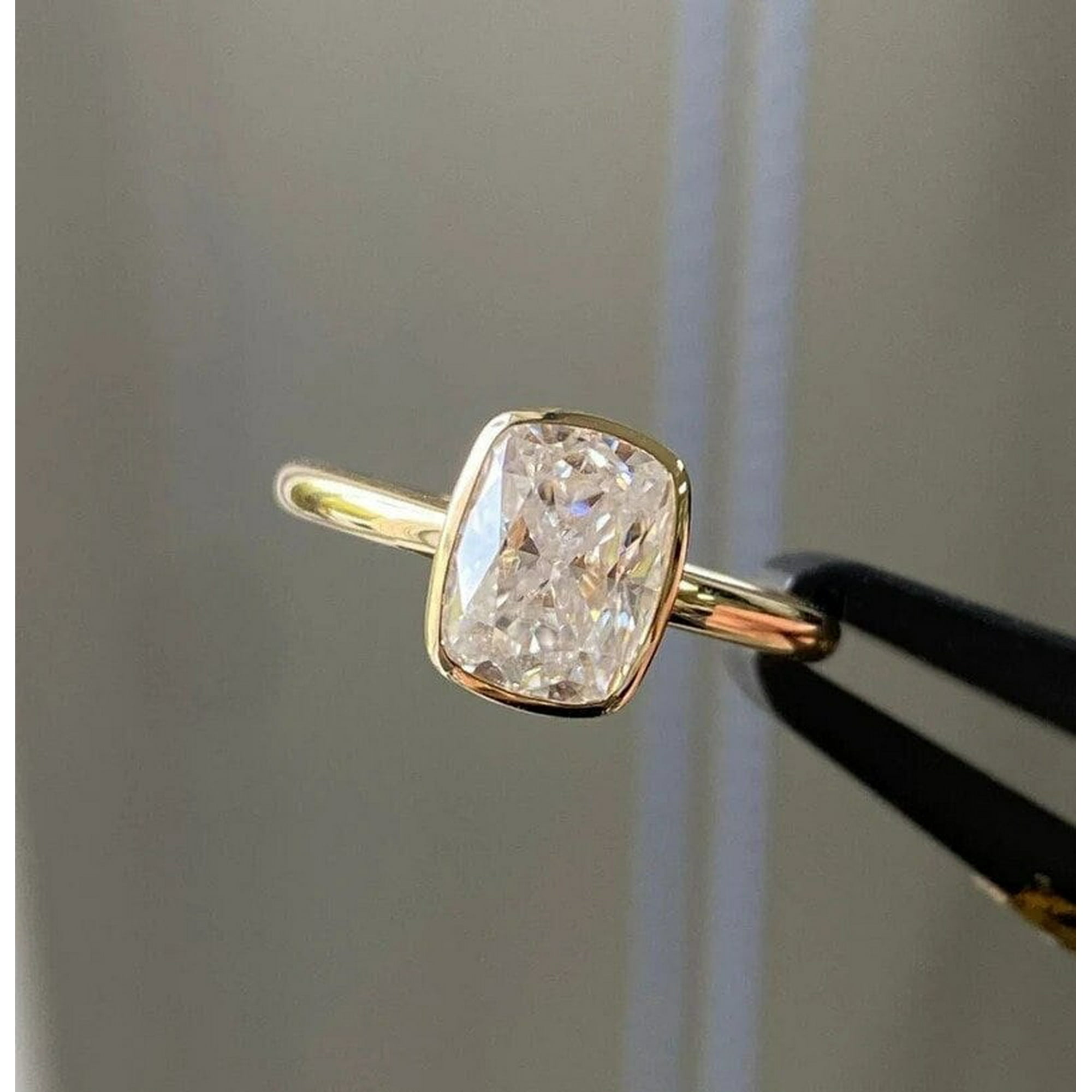 Click here for Khushi Gems Cushion Cut Moissanite Engagement Ring... prices