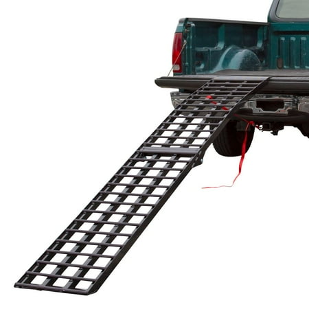 108" x 17" Extra Wide Aluminum Folding Single Runner Motorcycle Ramp ...