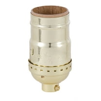 B&P Lamp® Short Keyless, Aluminum Medium Base Lamp Socket with Antique ...
