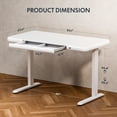 FLEXISPOT Comhar electric Pure Glass Standing Desk with Drawer Desktop ...