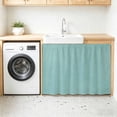 Aqua Cabinet Curtains 28" W x 35" L Natural Solid Color Organic ...