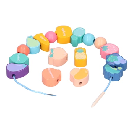 Kids String Beads Toy, Develop Intelligence 3 Different Types Wooden ...