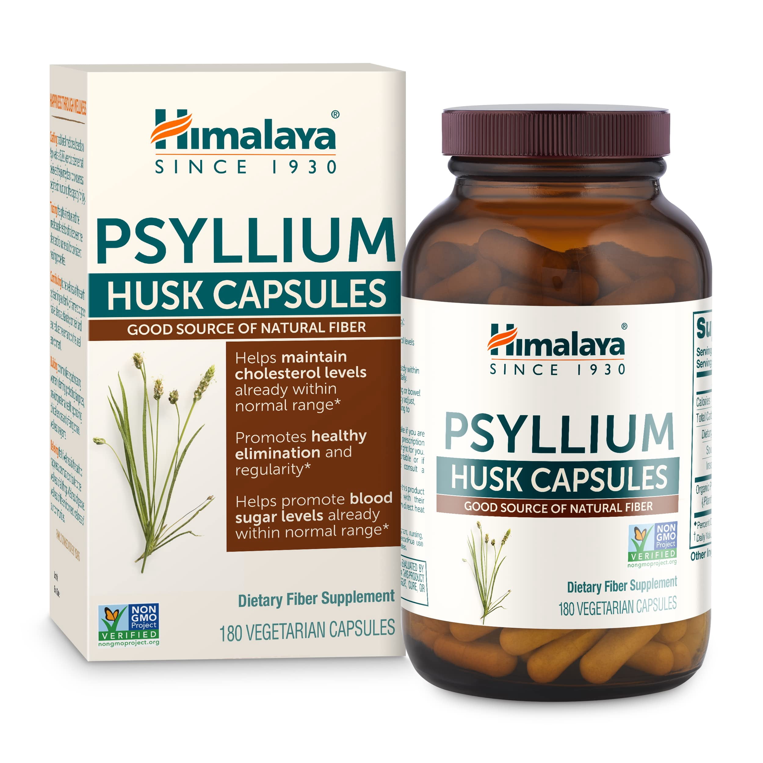 Suplemento de cáscara de psilio del Himalaya, 180 cápsulas | Bodega ...