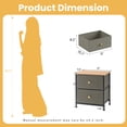 CONCETTA 2-Pack Fabric Storage Dresser with 2 Drawers, Nightstand for ...