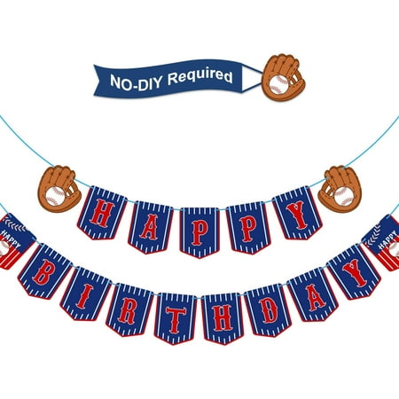 Baseball Theme Birthday Banner Baseball Happy Birthday Bunting Banner ...