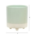 Mainstays 5" Two Tone Green Ceramic Footed Planter - Walmart.com