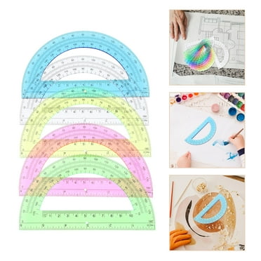 Westcott 6 inch Student Clear Plastic Circular Protractor Tool, 1 Piece ...