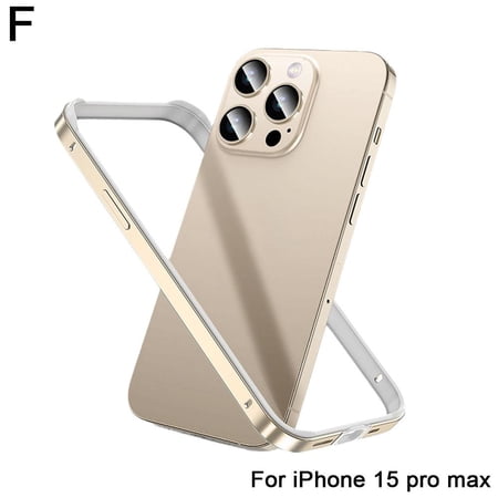 Metal Phone Frame Case For iPhone 15 Pro Max Aluminum Bumper Alloy T7G6 ...