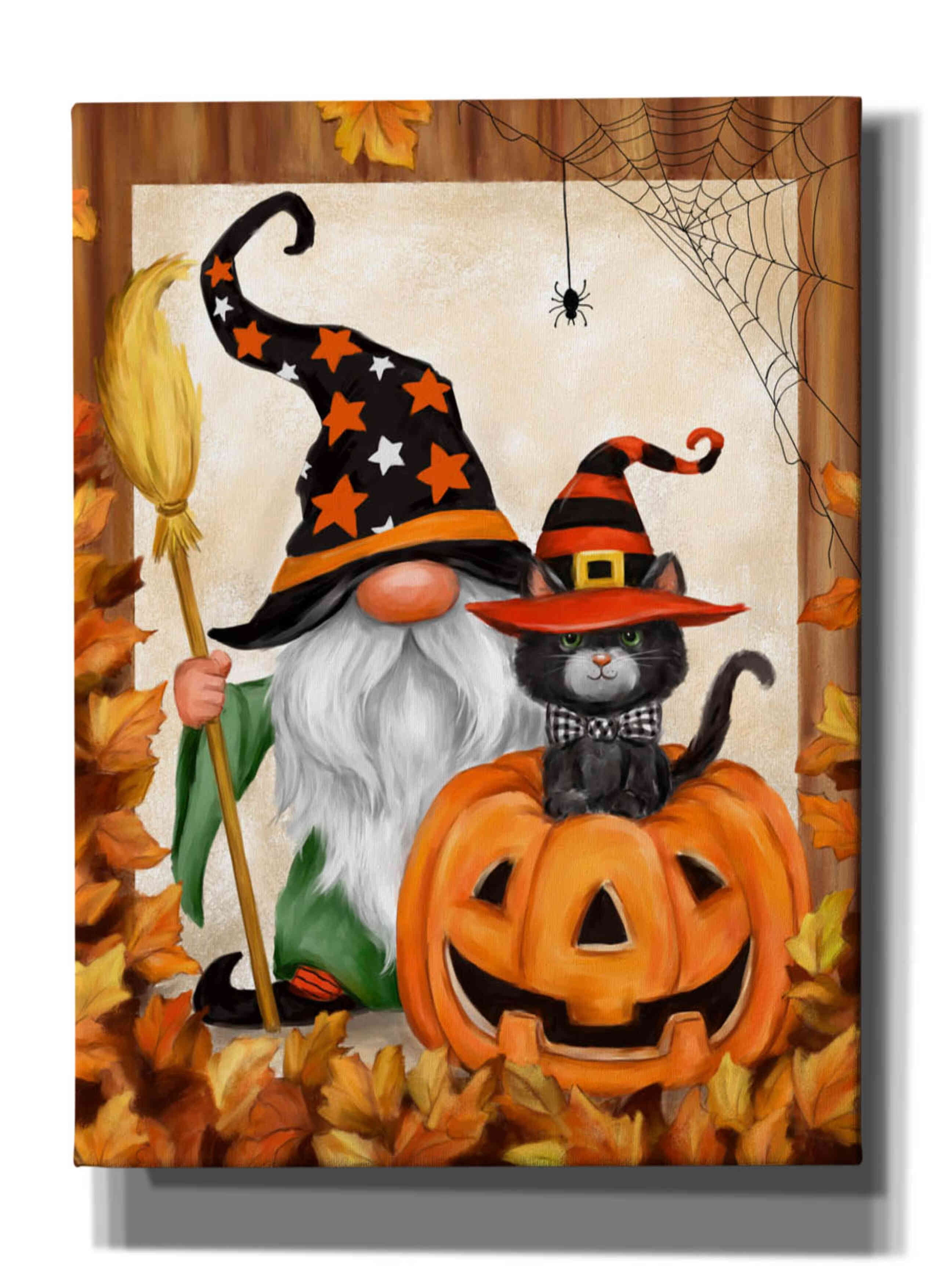 Epic Graffiti 'Halloween Gnome' by Makiko, Canvas Wall Art, 40"x54 ...