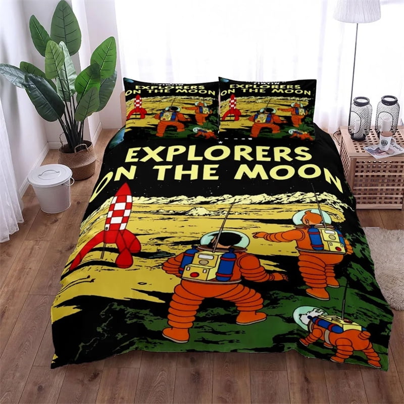 Click here for Yingd Tintin Adventure Pattern Duvet Cover Bedding... prices