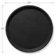 Jubilee Heavy-Duty 11" Round Restaurant Serving Trays for Dinner & Appetizer (Set of 2), Black ...